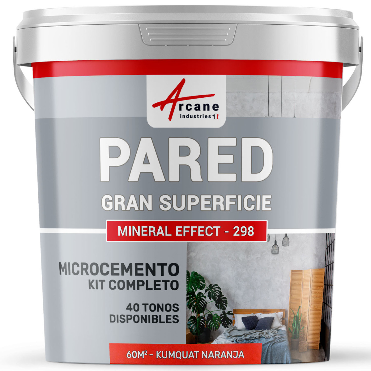 Microcemento Paredes - Kit Especial Gran Superficie Naranja | Maison ...