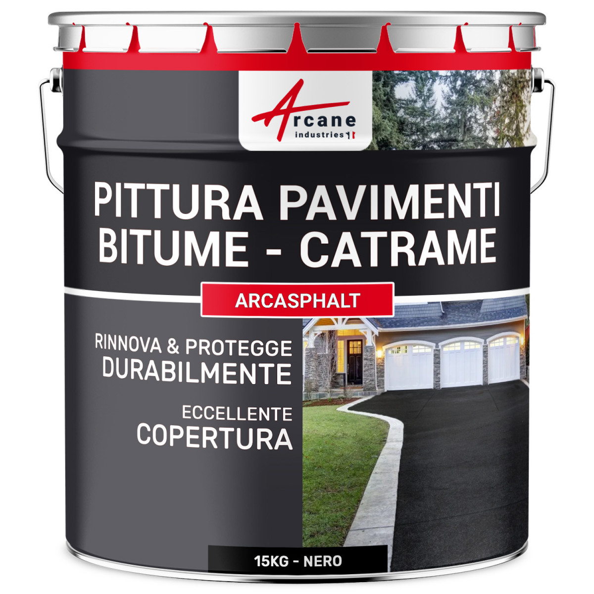 Vernice per asfalto e bitume nera - ARCASPHALT | Maison Etanche