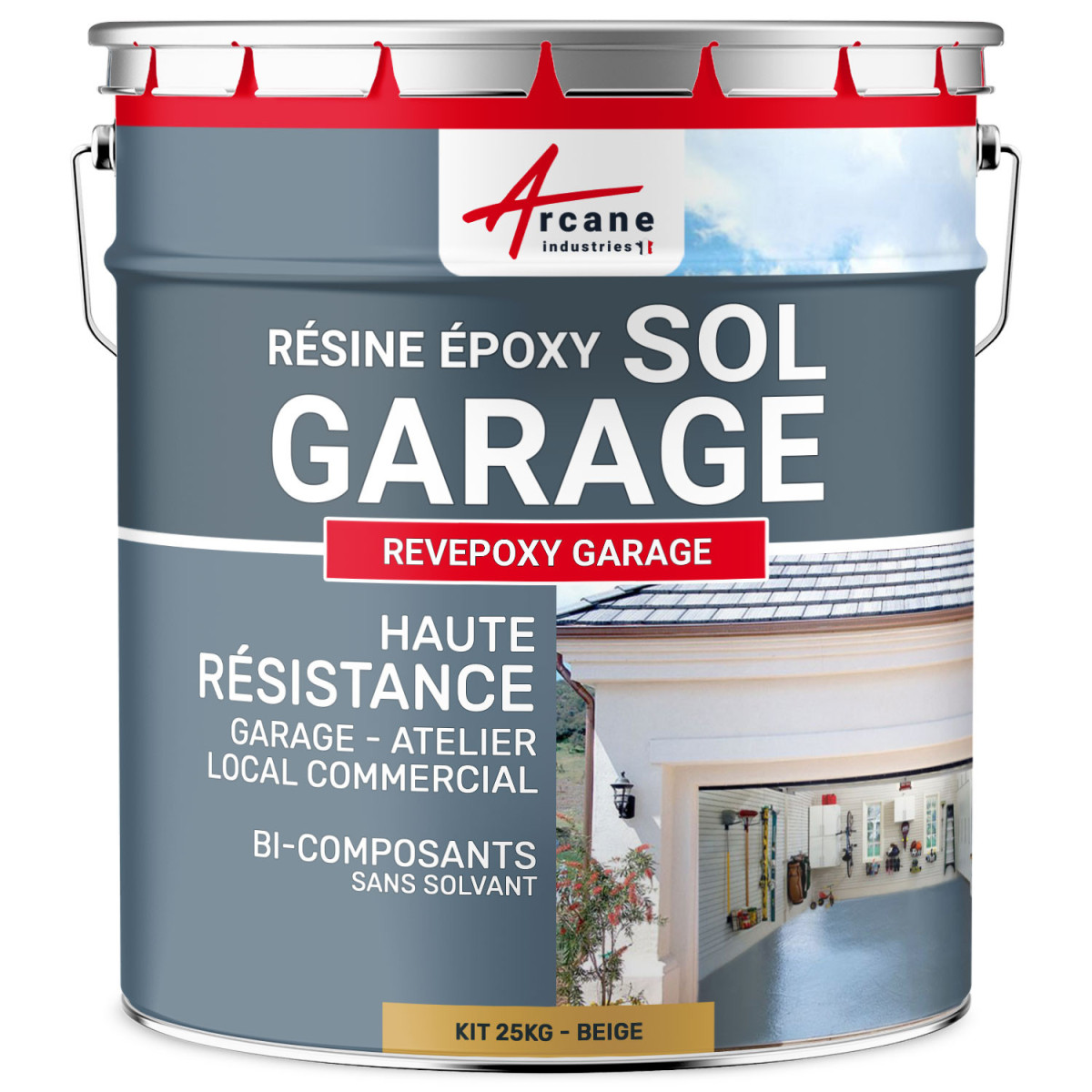 Résine sol garage époxy beige - REVEPOXY GARAGE | Maison Etanche